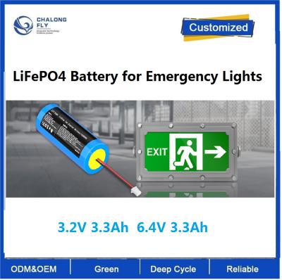 China CLF OEM ODM 3.2V 3.3Ah 6.4V 3.3Ah Lithium Battery LiFePO4 battery for Emergency lights for sale