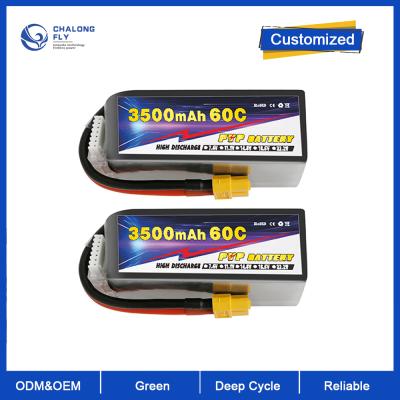 China 3500mAh 6S 22.2V Drone Battery High Energy Density Lithium Battery for RC Models for sale