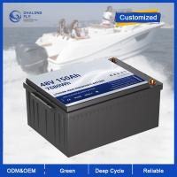 China 48V 150Ah LiFePO4 Battery Pack with Built-in Management System Electric Marine Boat Yacht Trolling Motor Kayak Accessory for sale