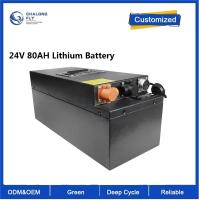 China CLF Square Lithium Battery Pack 24V 80Ah High-Power Energy Storage Lithium-Ion External Battery for sale