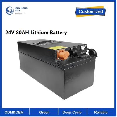 China CLF Square Lithium Battery Pack 24V 80Ah High-Power Energy Storage Lithium-Ion External Battery for sale