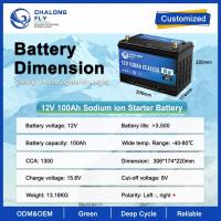 China OEM 12V Sodium-Ion Starter Battery Series 60Ah 80Ah 100Ah for Automotive Replacement for sale