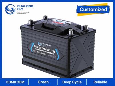 China 12.8V 110Ah LiFePO4 Marine RV Battery with 1000A Cranking Power and 1408Wh Deep-Cycle Energy for sale