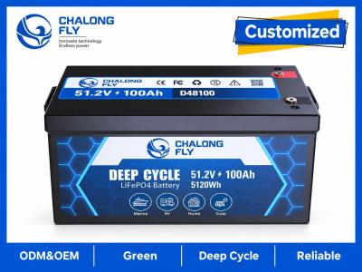 China 51.2V 100Ah LiFePO4 Trolling Motor Battery with 5.12kWh Energy, Bluetooth Monitoring, and 100A Continuous Output for sale