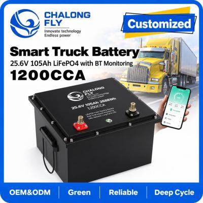 China 25.6V 105Ah LiFePO4 Truck Starting Battery with 1000CCA for Parking Air Conditioner Power for sale