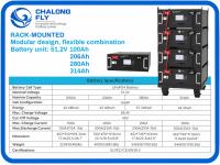 China 51.2V 5kWh 10kWh Rack Mounted LiFePO4 Battery for Residential Solar Energy Storage for sale