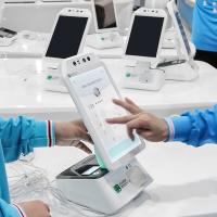 China Kiosk Payment Terminal With Face Recognition Android Desktop Pos Terminal QR Code NFC Thermal Printer for sale