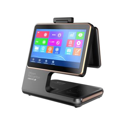 China Supermarket Android Attendance System Reception Touch Screen Face Recognition Fingerprint Visitor ID for sale