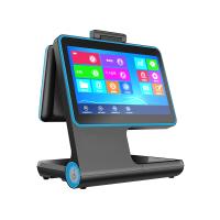 China Supermarket Android Attendance System Reception Touch Screen Face Recognition Fingerprint Visitor ID for sale