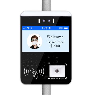 China 7 Inch Bus NFC Validator , 4G Wifi GPS Ticket Validator Machine With QR Code Facial Recognition for sale