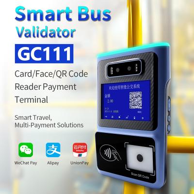 China IP65 Bus Validator EMV NFC Qrcode 4G GPS Bluetooth Facial Recognition Ticket Validator POS Terminal for buses for sale