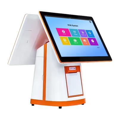 China 15.6 Inch Dual Screen Android Pos Terminal With Thermal Printer QR Code Face Recognition for sale
