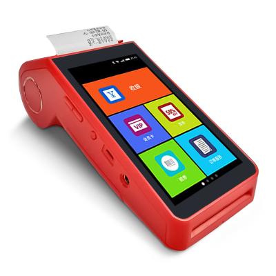 China 5 Inch 4g Handheld POS Terminal With Bar Code IC Card Reader Thermal Printer for sale