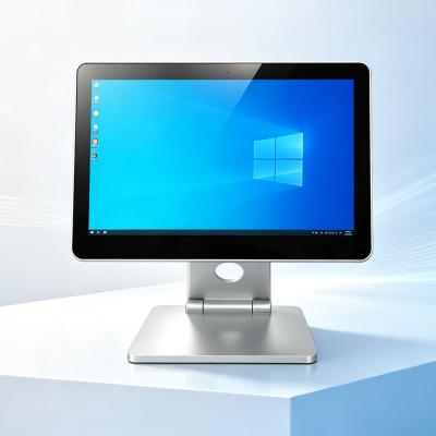 China Pearl White 15.6 Inch Touch POS Terminal Windows & Android Dual OS Single / Dual Screen for sale