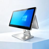 China Pearl White 15.6 Inch Touch POS Terminal Windows & Android Dual OS Single / Dual Screen for sale