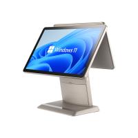 China Ultra Thin 15.6 Inch Dual Screen POS Terminal Win10 Android Core i3 / RK3568 System for sale