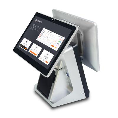 China 15.6 Inch Touch Screen POS Terminal Built-in Printer Win10 & Android Single / Dual Screen for sale