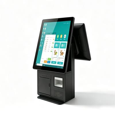 China GC200 Smart Self Service POS Kiosk Win10 Android 80mm Auto Cut Printer 2D Scan for sale