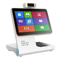 China GC103B Face Recognition Terminal 11.6 Inch Touch Self Service Kiosk With Binocular Camera Fingerprint Reader for sale