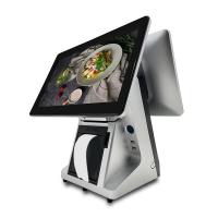 China Dual 15.6 Inch Touchscreen POS Machine GC097B Android / Win10 POS Terminal Built In 80mm Receipt Printer Cash for sale