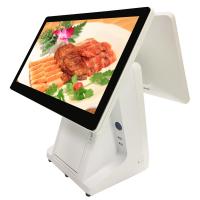 China Dual 15.6 Inch Touchscreen POS Machine GC097B Android / Win10 POS Terminal Built In 80mm Receipt Printer Cash for sale