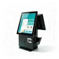 China Dual 15.6 Inch Self Service POS Kiosk GC200B Android 11 POS Terminal Built In Scanner / Amp for sale