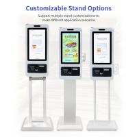 China 21.5 Inch Floor Standing Self Checkout Kiosk GC100 Android / Win10 POS Terminal Built In 80mm Auto Cutter Printer for sale