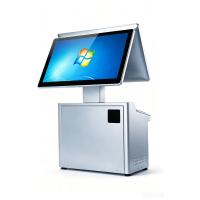 China Dual 15.6 Inch Supermarket Lane Self Payment Kiosk GC197B Android / Win10 POS Terminal Built In 2D Scanner Cash for sale