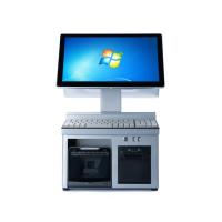 China Dual 15.6 Inch Supermarket Lane Self Payment Kiosk GC197B Android / Win10 POS Terminal Built In 2D Scanner Cash for sale