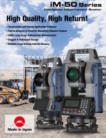 China Reflectorless Surveying Equipment Sokkia Im52 Total Station 500m Range for sale
