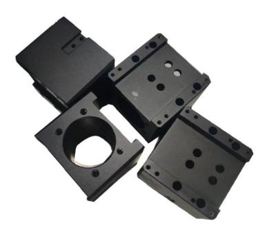 China 45 Grade Precision CNC Turning And Milling Parts Black Anodized Bearing Base Fasteners for sale