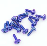 China Blue Purple Gradient Tc4 Motorcycle Titanium Alloy Screws ANSI ASME Standard for sale
