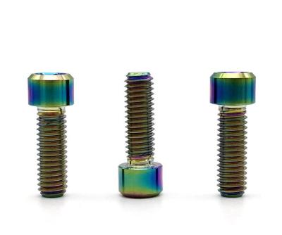 China Non Standard Titanium Alloy Screw Hexagonal Cuphead Screws Color Zinc Full Thread Screw for sale