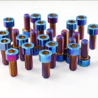 China Burnt Titanium Bolts Titanium Alloy DIN912 Cylindrical Head Hexagon Socket Cap Screws And Bolts for sale