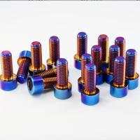 China Burnt Titanium Bolts Titanium Alloy DIN912 Cylindrical Head Hexagon Socket Cap Screws And Bolts for sale