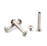 China Nickel Plated Male Female Rivet Book Nails Butt To Lock Sample Book Screws Menu Nails for sale