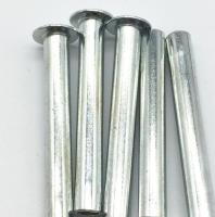 China Semi Hollow Oval Head Iron Rivet Metal Single Side Industrial White Galvanized Rivets for sale