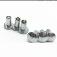 China Semi Hollow Oval Head Iron Rivet Metal Single Side Industrial White Galvanized Rivets for sale