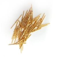China Brass Gold Plated Solid Needle Gold Plated Test Probe Pogo Pin / Spring Thimble for sale