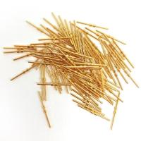 China Brass Gold Plated Solid Needle Gold Plated Test Probe Pogo Pin / Spring Thimble for sale