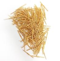 China Brass Gold Plated Solid Needle Gold Plated Test Probe Pogo Pin / Spring Thimble for sale