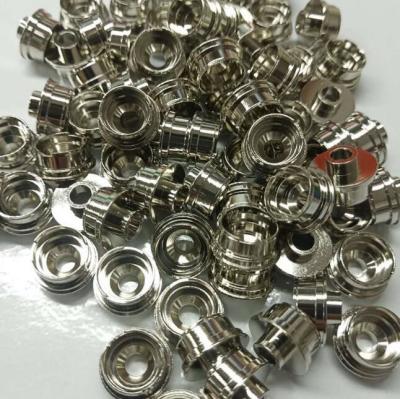 China Precision Copper CNC Turning Parts Electroplated Gold Silver Nickel Rose Gold Tin Oxidation for sale