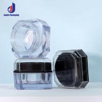 China Octagonal Shape Plastic Double Wall Jars 5g 15g Transparent Cream Jar For Cosmetic Packaging Needs for sale
