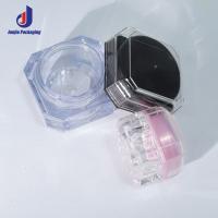 China Octagonal Shape Plastic Double Wall Jars 5g 15g Transparent Cream Jar For Cosmetic Packaging Needs for sale