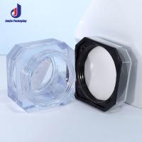 China Octagonal Shape Plastic Double Wall Jars 5g 15g Transparent Cream Jar For Cosmetic Packaging Needs for sale