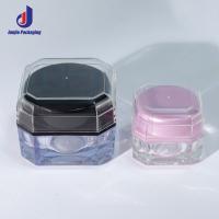 China Octagonal Shape Plastic Double Wall Jars 5g 15g Transparent Cream Jar For Cosmetic Packaging Needs for sale