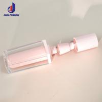 China Screen Printing Square Acrylic Bottles Light Pink Perfume Bottle 50ml 100ml For Skin Care Products for sale