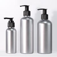 China PET Silver Shampoo Bottle 100ml 240ml 250ml Plastic Spray Bottles For Hair Care Shower Gel for sale