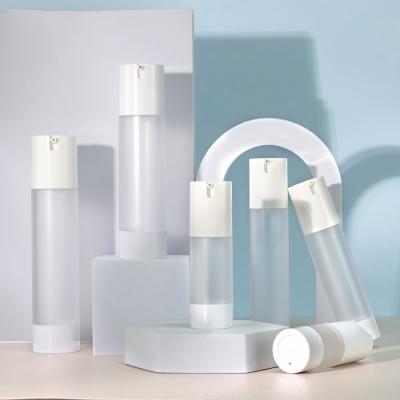 China Cosmetic Airless Lotion Pump Bottles 30ml 60ml Plastic Serum Bottles Screen Printing for sale