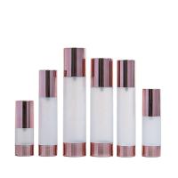 China AS Material 20ml 30ml 50ml 100ml 120ml Luxury Airless Bottle Custom Airless Lotion Bottles Rose Gold for sale